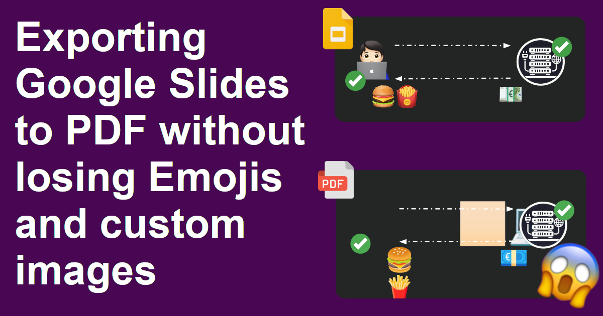 Exporting Google Slides to PDF on Mac without losing Emojis or Custom Images - Paul Conroy